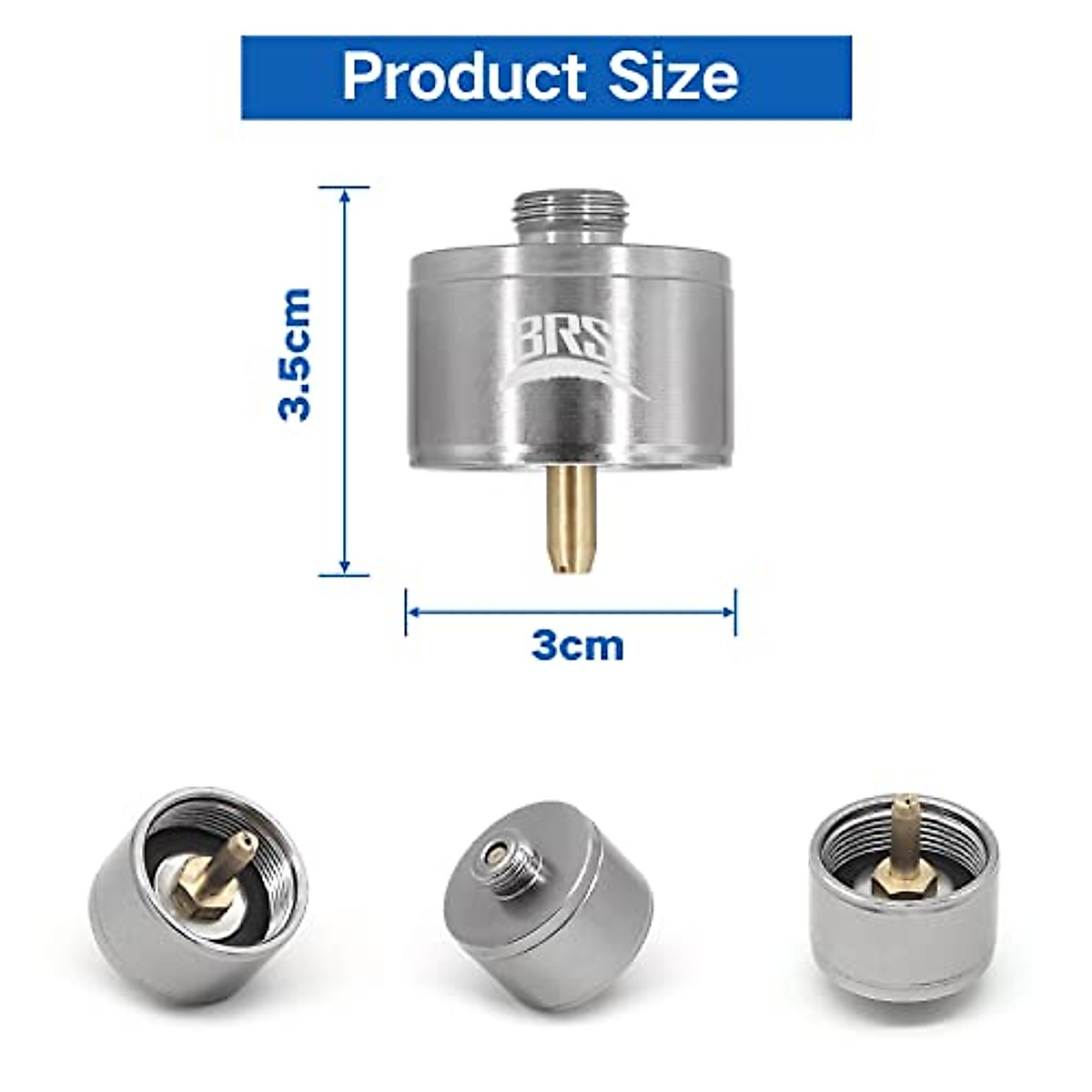 BRS-17GX Propane Gas Canister Adapter 1Lb Propane Small Tank Input and EN417 Lindal Valve Output Propane Canister Converter Multi-Function Adapter for Outdoor Hiking Picnic Kitchen with Gas Tank Bracket