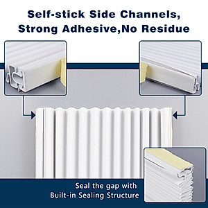 Pearwow Window AC Side Panel,Air Conditioner Insulating Panel Kit for Window AC Units,2-Pack,17-Inch High x 10-Inch Wide,White