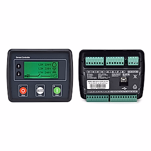 DSE4520 Genset Controller, Generator Controller, Self Starting LCD Display Auto Start Genset Controller with 3‑Phase Mains Detection Control Board for Gasoline Engine