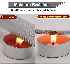 Emergency Escape Safety Ladder,Wire Rope Ladder for High-Altitude Operations, Aluminum Alloy Fire Escape Outdoor Safety Rope Load Bearing Capacity(8M/26FT)