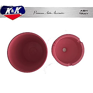 KnK Auto Pink Car Ashtray Smokeless Ash Bucket Automotive Cigarette Bud/Butt Cup for Women Portable Durable Stub out Cup Self-Extinguishing Interior Vehicles Boat Home Office Outdoor Picnic Beach
