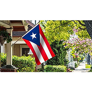 DANF Puerto Rico Flag 3x5 Foot Polyester Puerto Rican National Flags Polyester with Brass Grommets 3 X 5 Ft