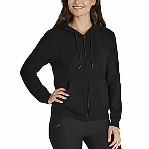 Eddie Bauer Women's Supersoft Full Zip Hoodie Jacket (Large.Black)