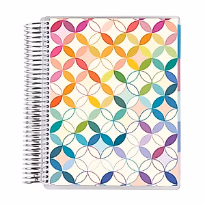7" x 9" 12 Month Undated Spiral Bound Life Planner - Mid Century Circles Cover + Mid Century Circles Interior Pages. Undated Vertical Weekly and Monthly Agenda by Erin Condren.