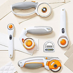 45mm Rotary Cutter and Trimmer Refill Blades for Fiskars by SOMOLUX, 10PCS Replace Blades for Quilting Scrapbooking Sewing Sharp and Durable …