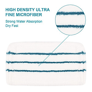 4 PCS Replacement Pads Accessories Compatible with Black+Decker Steam Mop SM1600, SM1610, SM1620, HSM13E1, HSMC1300FX, HSMC1321, HSMC1321APB, HSMC1361SGP, BDH1855SM, BDH1760SM, SMP20 Mop Pads