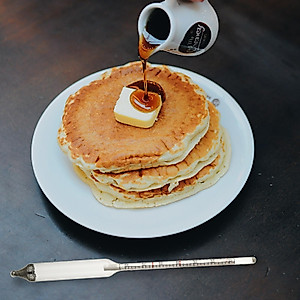 Maple Syrup Hydrometer Test Cup Kit, Maple Syrup Density Kit, Measures Sugar Content in The Syrup, Stainless Steel Maple Syrup Kit, Easy to Read and Accurate, with Cleaning Brush