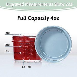 VITEVER 8 Pack Glass Baby Food Storage Containers, 4 oz Baby Food Jars with Plastic Lids, Small Baby Food Maker, Reusable Infant Freezer Container, Microwave, Dishwasher & Freezer Safe, BPA Free