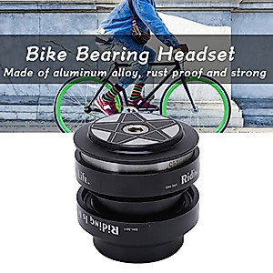 Road Bike Headset Bearings, Mountain Bike Headset Flexible Rotation Aluminum Alloy Material for 34mm Frame