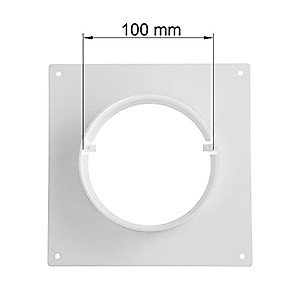 Vent Systems 4" inch Air Vent Duct Connector Flange Straight Ventilation Pipe Plastic Ducting Connector Plate For Cooling Heating Ventilation System HVAC 4" inch - Pack of (1)