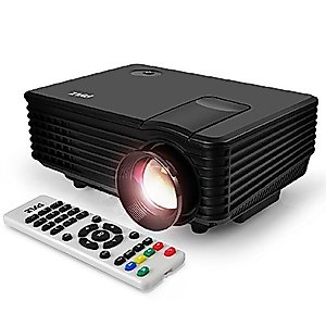 Pyle Portable Video-Projector Full HD with Remote - Home Theater-Projector Tv Digital Movie-Projector - 1080p Support 80" Led-LCD-Display USB/HDMI Mac,Computer and Laptop - Pyle PRJG88, BLACK