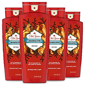 Body Wash for Men by Old Spice, Wild Collection Men's Body Wash, Bearglove, 16 Fl Oz (Pack of 4)