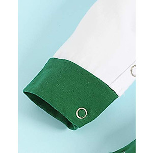 WALSONER My First St Patrick's Outfit Baby Boy Stripe Hooded Romper Bodysuit St.Patrick's Day Clothes 6-9 Months