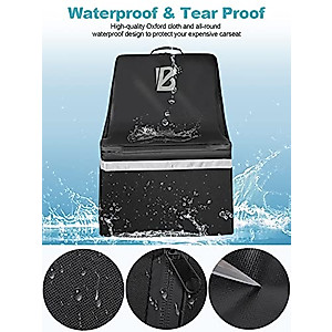 Car Seat Bags for Air Travel, Heavy Duty Carseat Travel Bag for Airplane, Gate Check Bag for Car Seats, Waterproof Large Backpack, Carseat Travel Cover - Baby/Toddler Travel Essentials for Flying