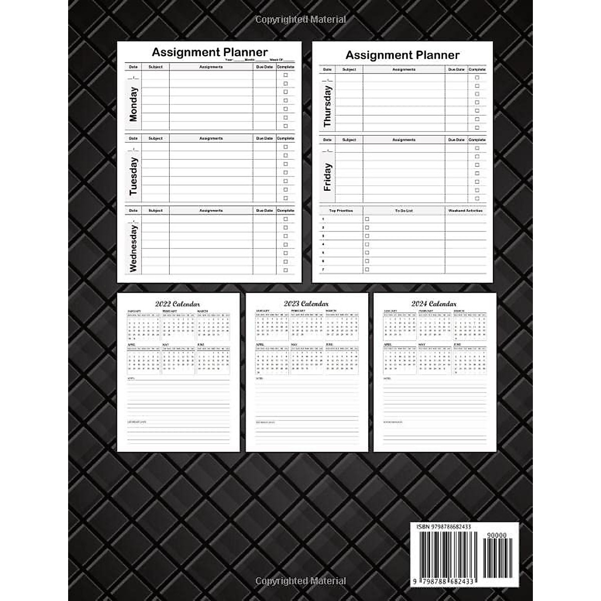 Get It Done Assignment Planner For Student: Weekly Homework Assignment Organizer, Class Room Planner, Middle and High School, Keep Track of All Learning Activities