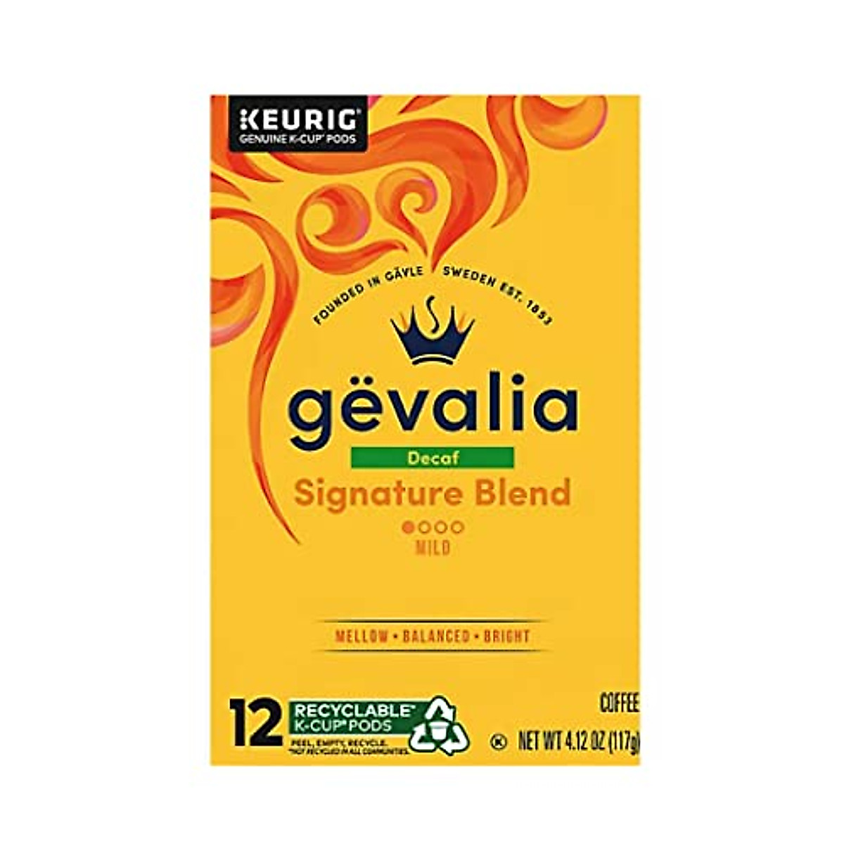 Gevalia Signature Blend Decaf Coffee K-Cup Pods, 48 Count