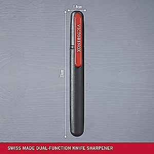 Victorinox 4.3323-X1 Pocket Knife Sharpener Perfect Portable Solution for Sharpening All Your Straight Blades in Black 9.1 inches