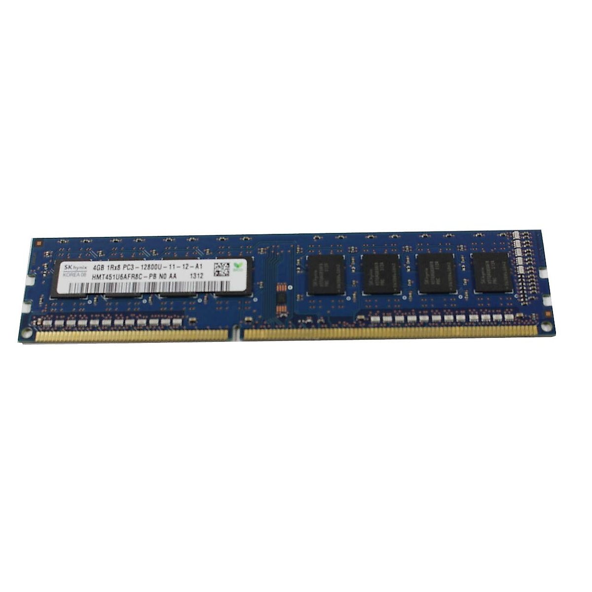 Hynix 4GB PC3-12800U DDR3-1600 1RX8 Non-ECC UDIMM Memory HMT451U6AFR8C-PB