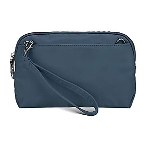 Travelon Women's Anti-Theft Tailored Convertible Crossbody Clutch, Peacock, One Size