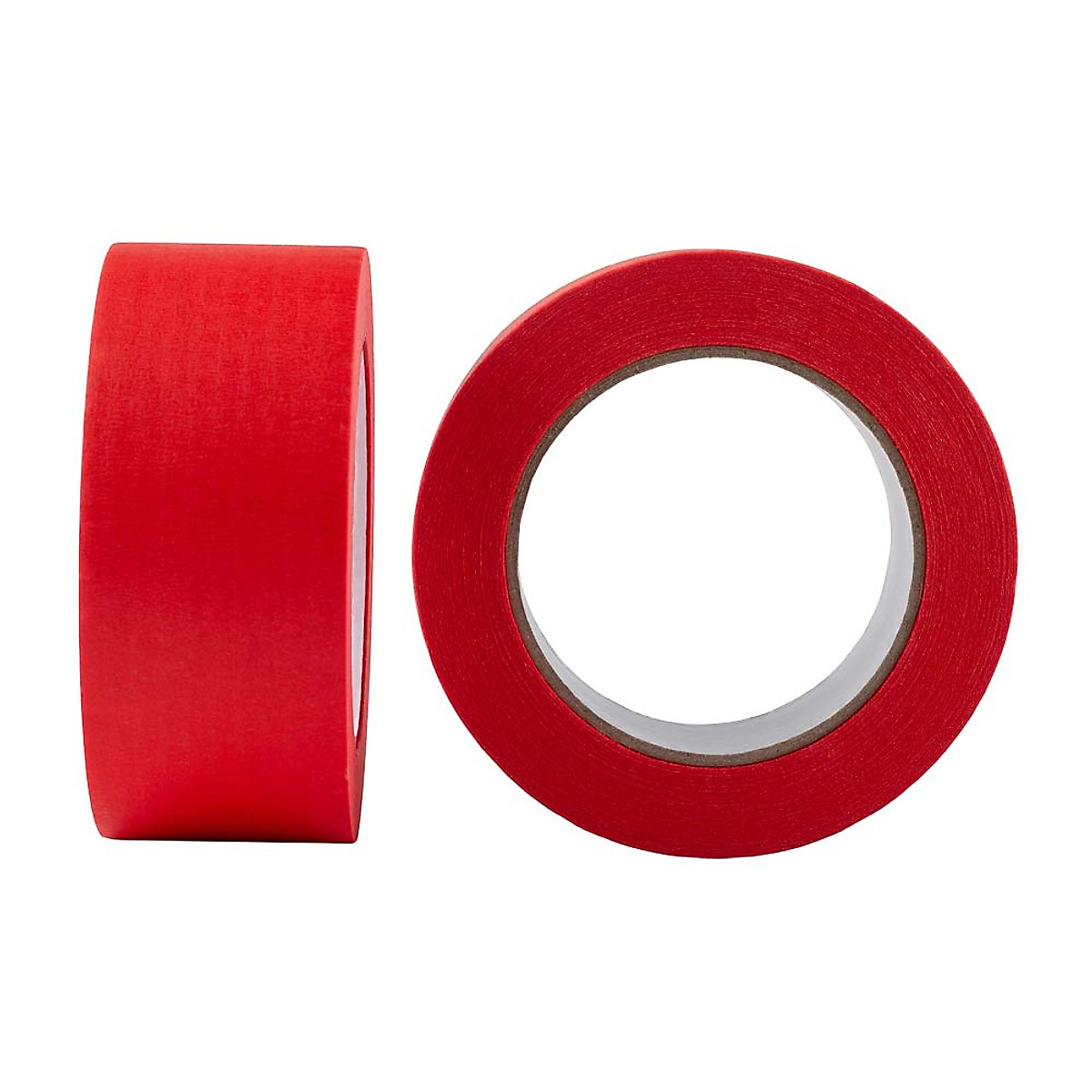 Lichamp 4 Pack Red Painters Tape 2 inch Wide, Medium Adhesive Red Masking Tape Bulk Multi Pack, 2 inch x 55 Yards x 4 Rolls (220 Total Yards)