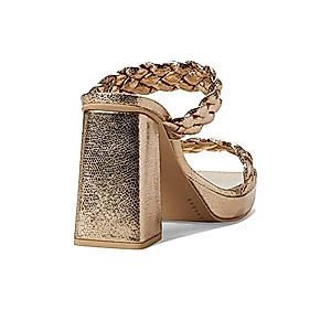 Dolce Vita Women's Ashby Heeled Sandal, Dark Gold Crackled Stella, 8.5