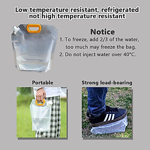 Home Emergency Water Storage Container - BPA Free Food Grade Clear Plastic Carrier for Earthquake Hurricane Survival (10pcs, 26 Gal)
