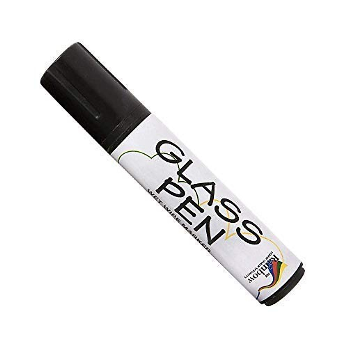 Glass Pen Liquid Paint Marker: Glass Writing Pens and Painting Markers with Washable, Erasable Ink - Windows, Mirrors, Signs, Crafts - 2 Pack, 5mm Narrow and 15mm Wide Tip Pen - Black