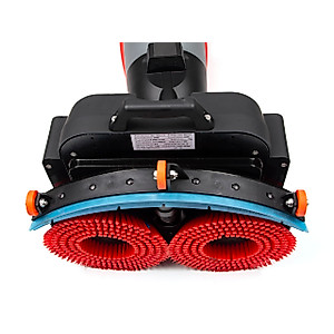 8.7" Rotary Brush with Bristles for SANITMAX SM430 Floor Scrubber Machines, Polypropylene, Red (Pack of 2)