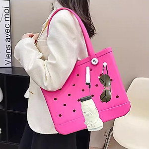 MaehSab 12Pcs Inserts Hooks Accessories for Bogg Bag - Insert Charms Key Holder Attachment for Bogg Bags, Cup Holder Connector, Compatible with Simply Southern Rubber Beach Totes Bags Organizer