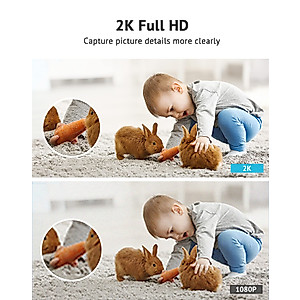 LaView 3MP Cameras for Home Security,2K Indoor Security Camera for Baby/Elder/Pet with Clear Night Vision,24/7 Live Video,Motion Detection,2 Way Audio,US Cloud/SD Card Storage,Compatible with Alexa