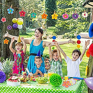 BeYumi 45 Pcs Summer Luau Hibiscus Flower Cutouts Bulletin Board Decorations Set Creative Wall Decals Art Décor for Classroom School Spring Summer Tropical Hawaiian Themed Birthday Party Baby Shower