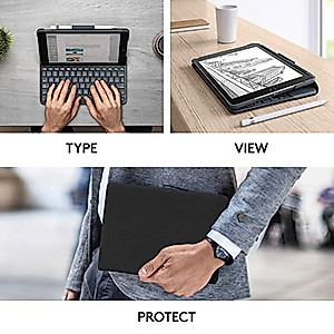 Logitech Slim Folio with Integrated Bluetooth Keyboard for iPad (5th and 6th Generation) - Black