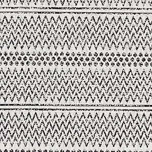 Mark&Day Area Rugs, 8x10 Aarau Bohemian/Global Cream Area Rug, Black/Cream/White Carpet for Living Room, Bedroom or Kitchen (7'10" x 10'2")