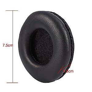 Fosa Soft Replacement Ear Pads PU Leather Earpad Cushions Foam for J3, SJ33, SJ5, SJ55, ES7, ESW9, ESW10, JVC S500 and Headphone Diameter Between 72-75mm Black