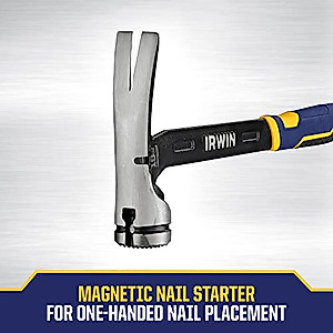 IRWIN Hammer, Max Strike, 19oz High Velocity Steel Hammer Milled Face (IWHT51019)