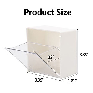 Tecbeauty 4PCS Cotton Pads Holder Dispenser, Wall Mounted Cotton Ball Organizers and Storage Box Cotton Rounds Jar Containers for Cotton Ball, Floss, Hairpin, Rubber Band, Clip（3.35in x1.8in x3.35in）