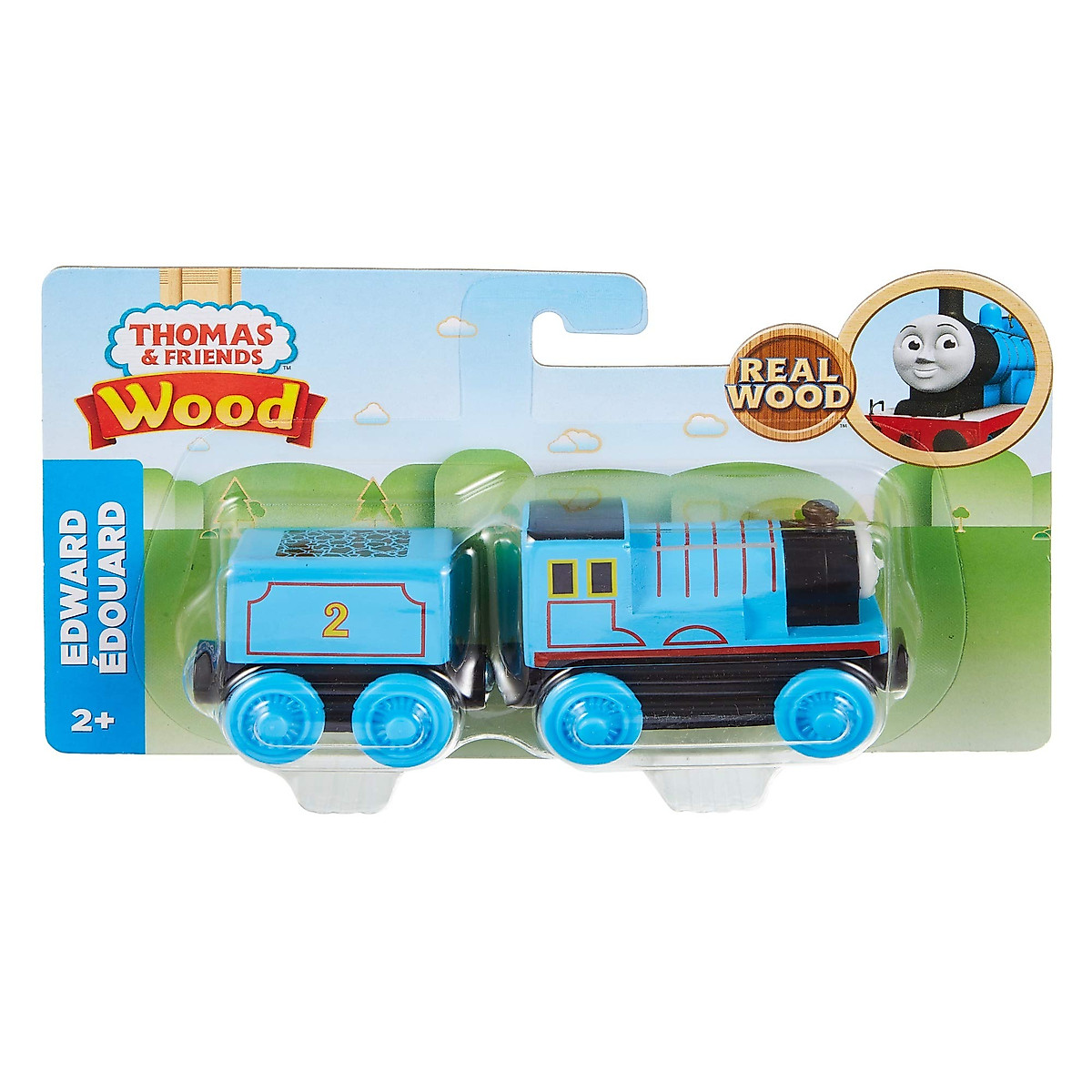 Thomas & Friends Wood Edward push-along train engine for toddlers and preschool kids ages 2 years and up