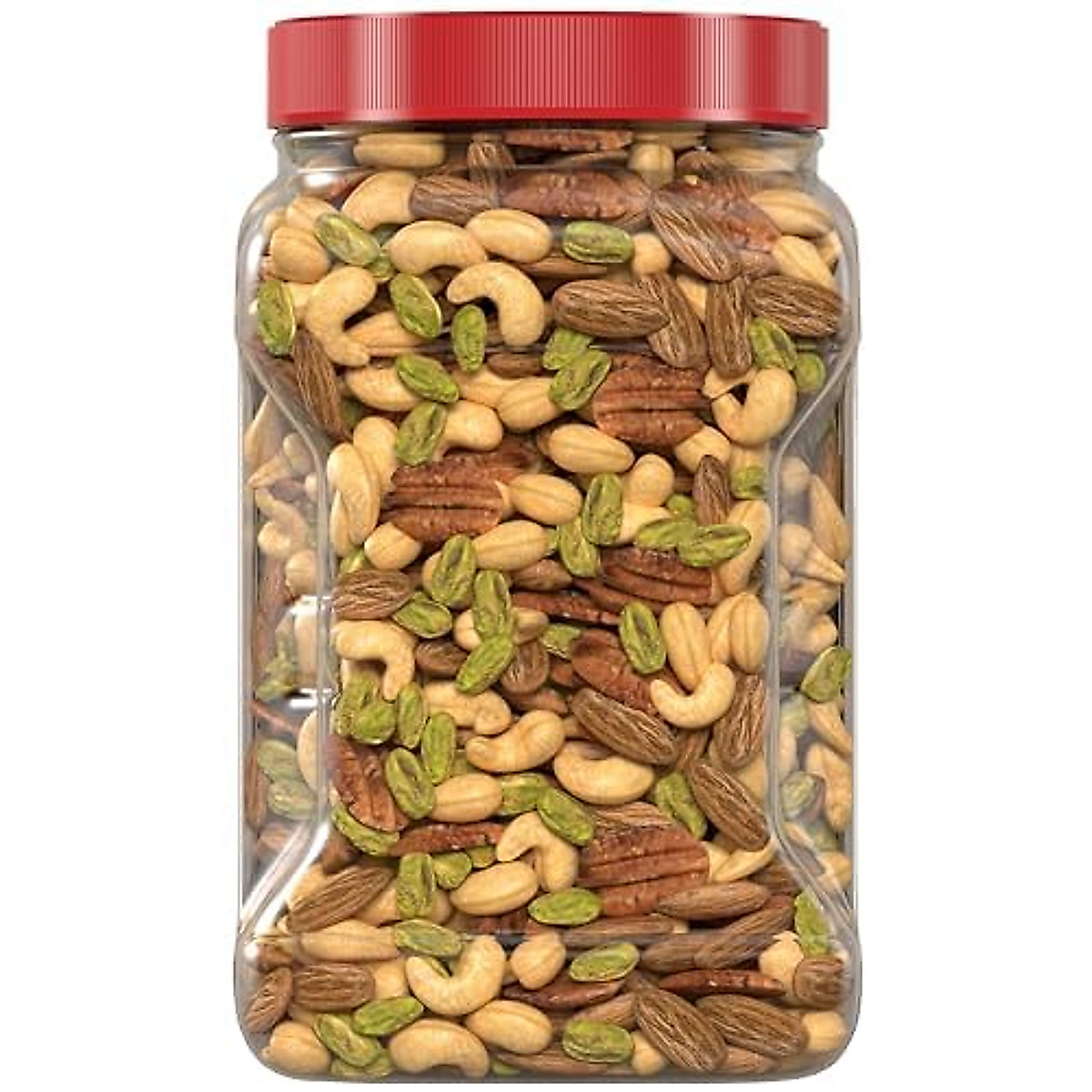 Fisher Oven Roasted Never Fried Deluxe Mixed Nuts, 24 Ounces (Pack of 1), Almonds, Cashews, Pecans, Pistachios, Snacks for Adults, Made With Sea Salt, No Added Oil, Artificial Ingredients or Preservatives, Trail Mix, Gluten Free​