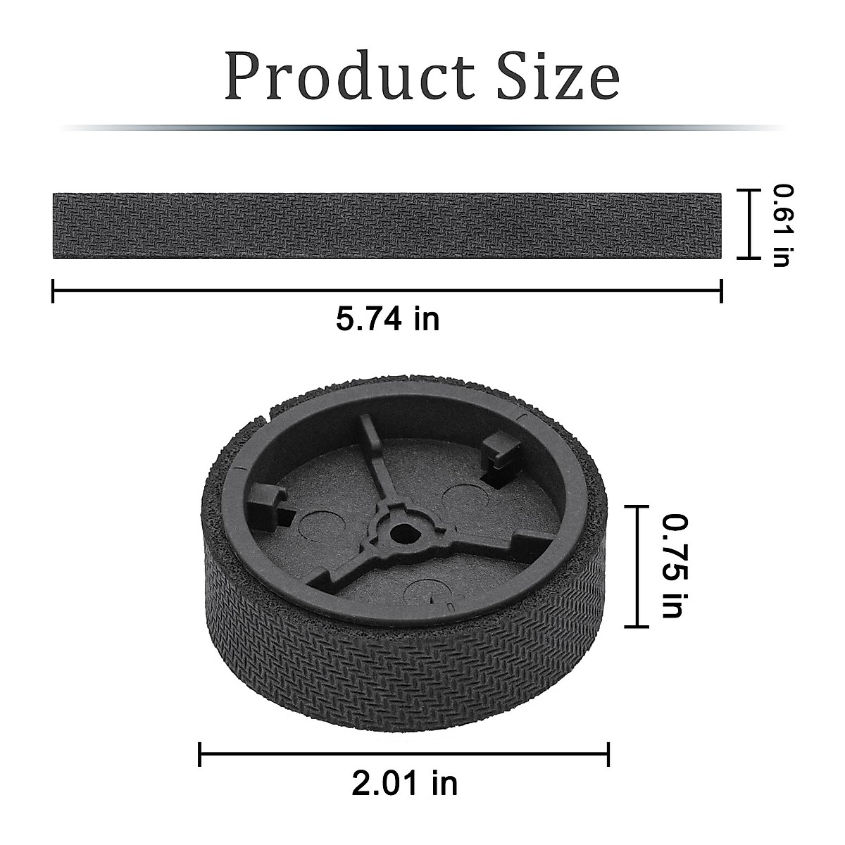 ilovelife Replacement Braava Wheels Tires Parts Kit - 2 Caster Wheels 2 Wheel Tires for iRobot Braava 380 380t 320 Mint 4200 5200C Mopping Robot Accessories