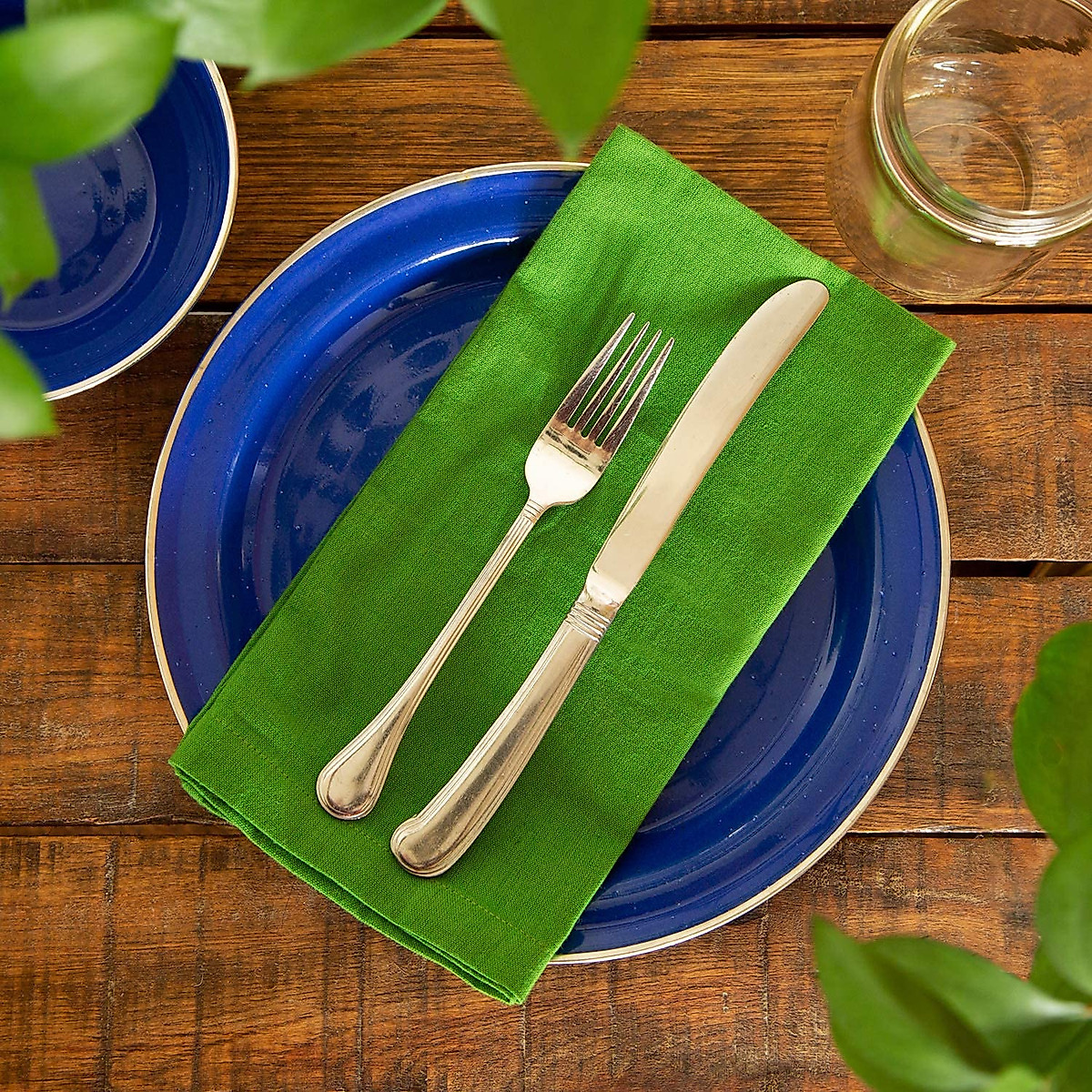 COTTON CRAFT Multicolor Cloth Napkins - Set of 24 Pure Cotton Everyday Lunch Dinner Napkin - Spring Summer Fall Holiday Birthday Party Gift - Soft Washable Absorbent Reusable Napkin - Oversized 20x20