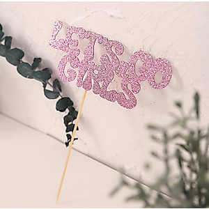 Let’s Go Girls Bachelorette Cake Toppers - Wedding Party Decorations, Bridal Shower Decoration, Bachelorette Party Scene Photo Props, Nashlorette Girls Theme Garland, Be Eengagement Shower Favor