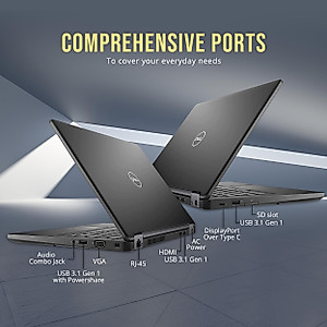 Dell Latitude 5490 14" FHD Business Laptop, Intel i5-8350U Processor, 16GB RAM, 512GB PCIe SSD, ‎Intel UHD Graphics, Backlit Keyboard, HD Webcam, Win 11 Pro, Black(Renewed)