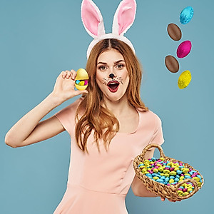 Easter Chocolate Eggs, Multicolored Foil Wrapped Milk Chocolate, Kosher Half-Pound Approx. 45 Eggs