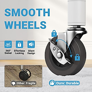 VIPEK R1C Portable Closet with Cover - Heavy Duty Freestanding Clothes Rack with Wheels & Hanging Rod, White with Gray Cover