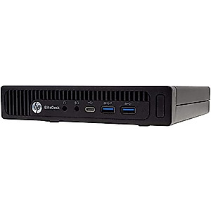HP EliteDesk 800G2 Micro Desktop Computer PC, Intel Quad Core i5, 8GB RAM, 240 GB SSD, Windows 10 Pro, 23.6 Periphio Monitor, New Periphio Webcam, Periphio Wireless Keyboard & Mouse (Renewed)