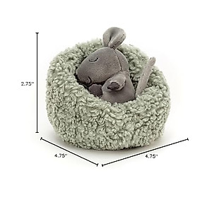 Jellycat Hibernating Mouse Stuffed Animal, 5 inches | Mouse Plush Toy | Classic Children's Gift