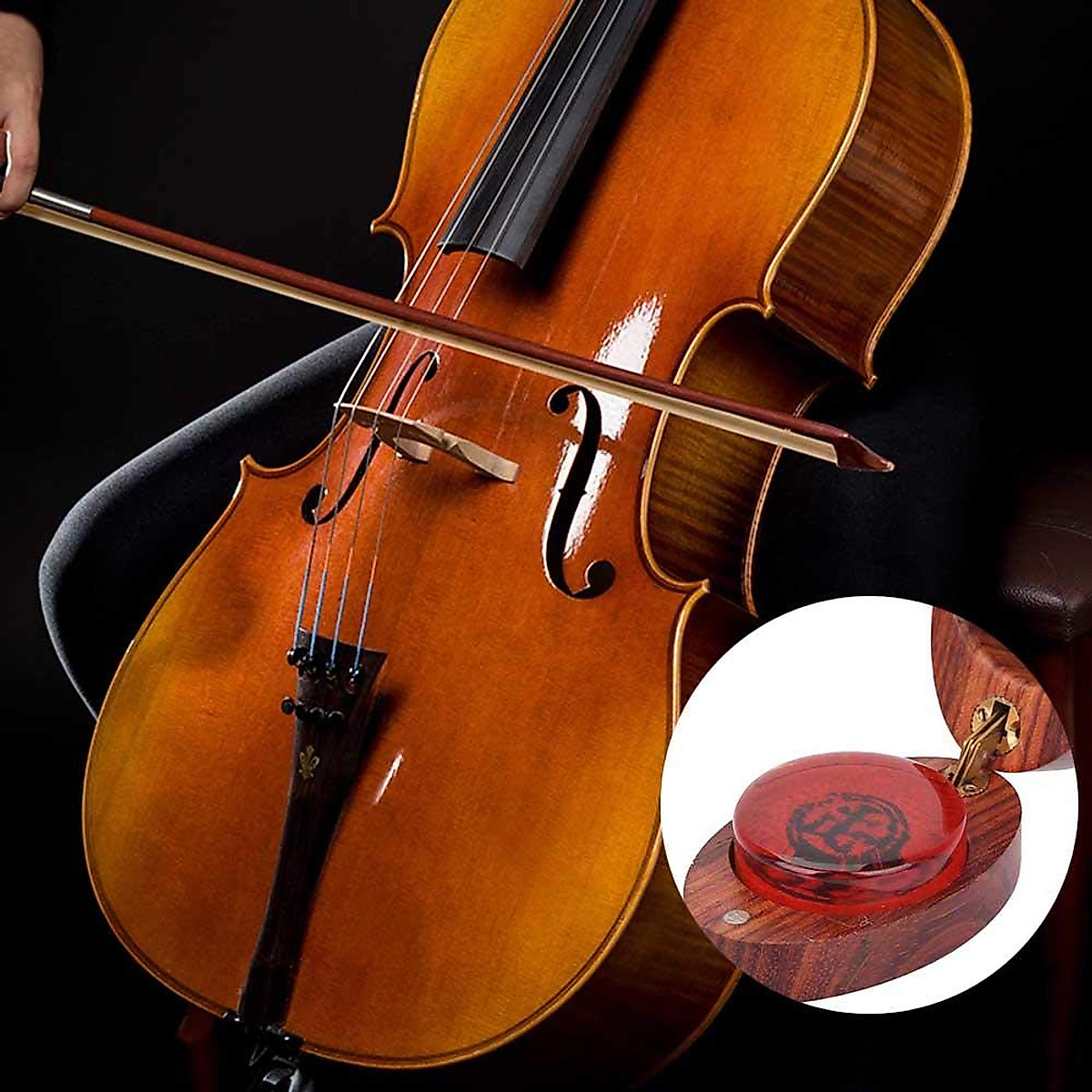Zyyini Rosin,Professional Violin Rosin Light Low Dust Rosin for Bows for Violin Viola and Cello in Violin Style with Wood Case (2#)