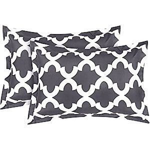 Utopia Bedding - Comforter Set with 2 Pillow Shams - 3 Pieces Bedding Comforter Sets - Down Alternative Comforter - Soft and Comfortable - Machine Washable, Quatrefoil Gray, King