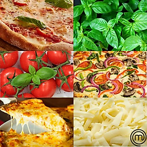 MasterChef Pizza Maker- Electric Rotating 12 Inch Non-stick Calzone Cooker -Countertop Indoor OutdoorTableTop Oven, Reheat Calzone, Quesadilla for Crisp Crust w Adjustable Temperature Control, Gift