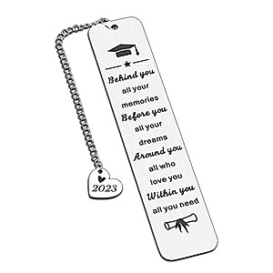 2023 Graduation Gift for Him Her Class of 2023 Inspirational Bookmark Gifts for College High School Master Nurse Grad Senior 2023 Gift Teen Boy Girl Son Daughter Women Men Graduate School Gift